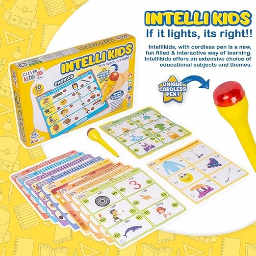 Toy World INTELLI Kids Phonics, Phonics Comes with Cordless Pen and 10 ...